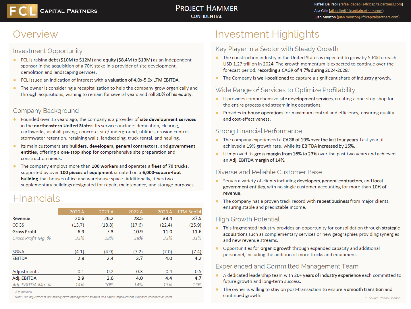 FCL Capital Partners Team | Rafael De Paoli